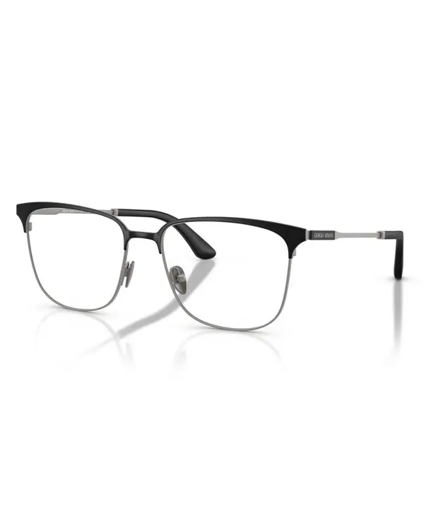 Giorgio Armani Square Eyeglasses - Matte Black
