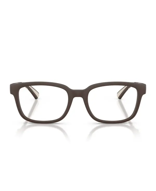 Burberry Rectangle Full Rim Eyeglasses - Matte Brown