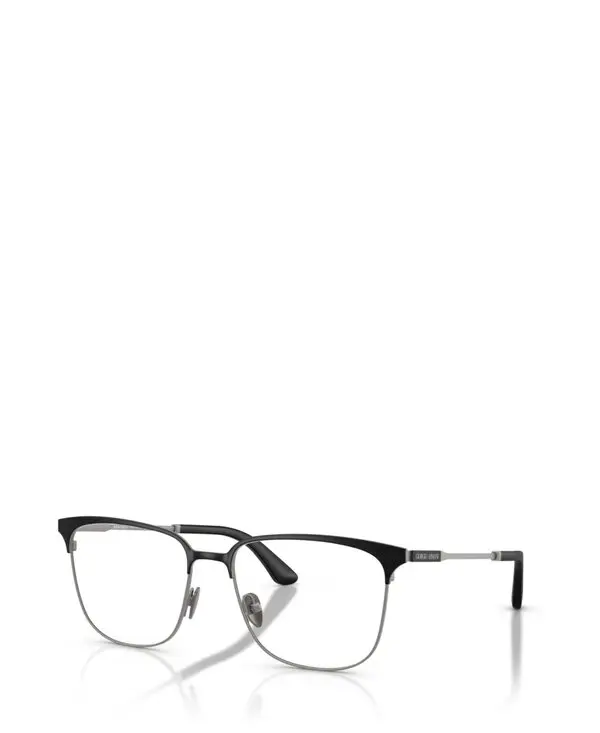 Giorgio Armani Square Eyeglasses - Matte Black