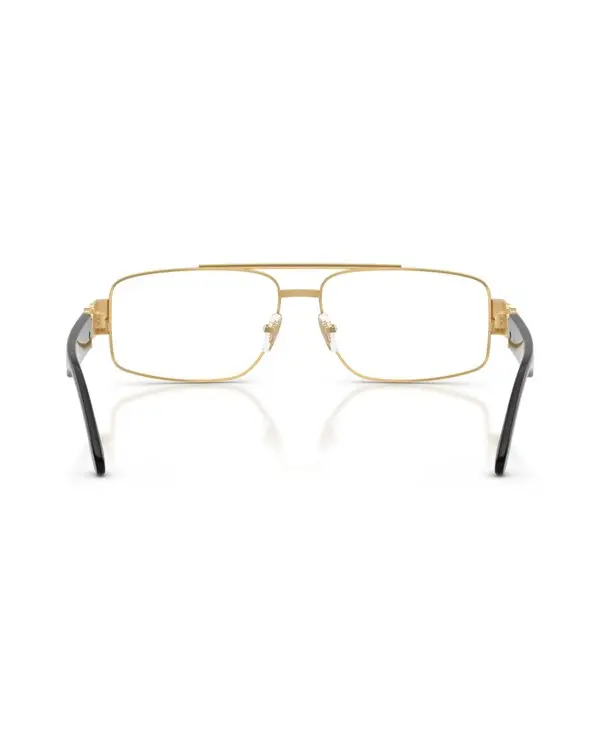 Versace Rectangle Full Rim Eyeglasses - Gold