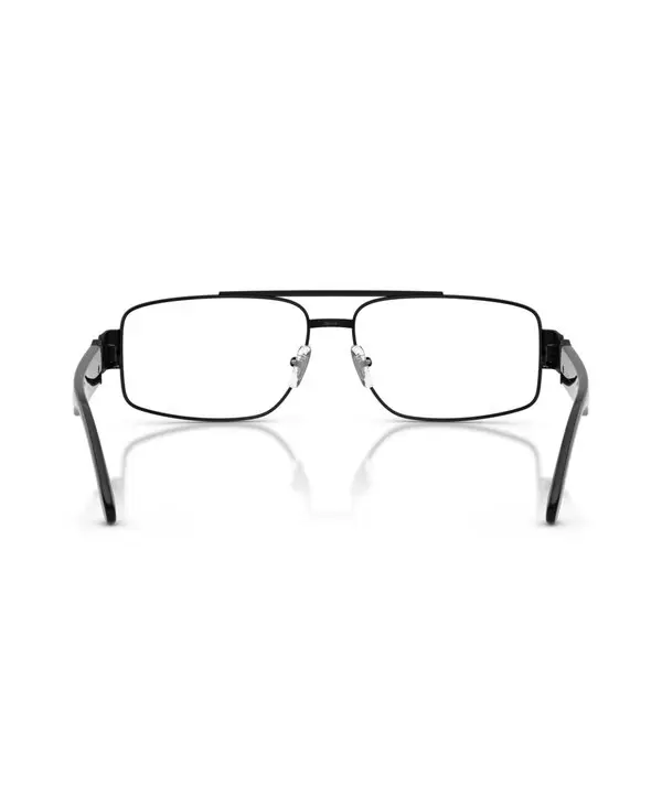Versace Rectangle Full Rim Eyeglasses - Matte Black