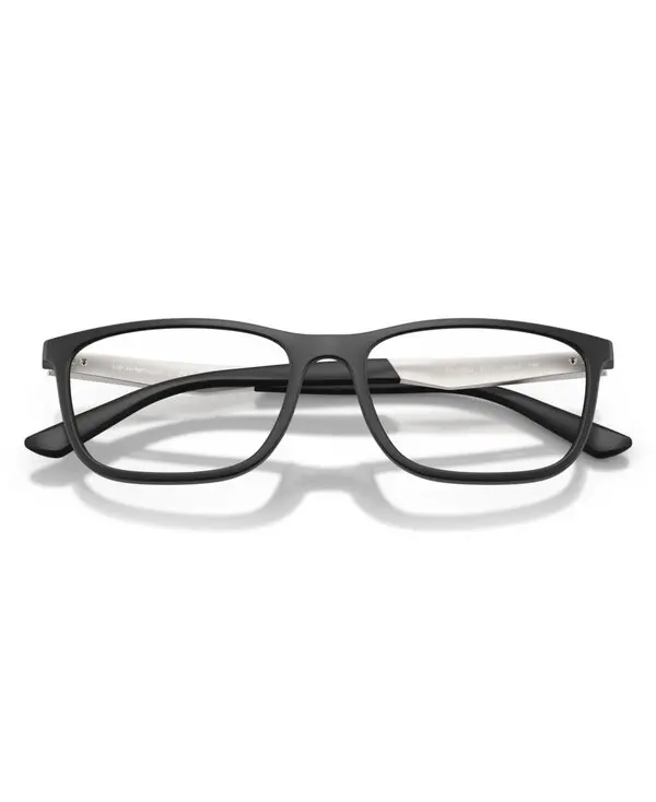 Emporio Armani Rectangle Full Rim Eyeglasses - Matte Black