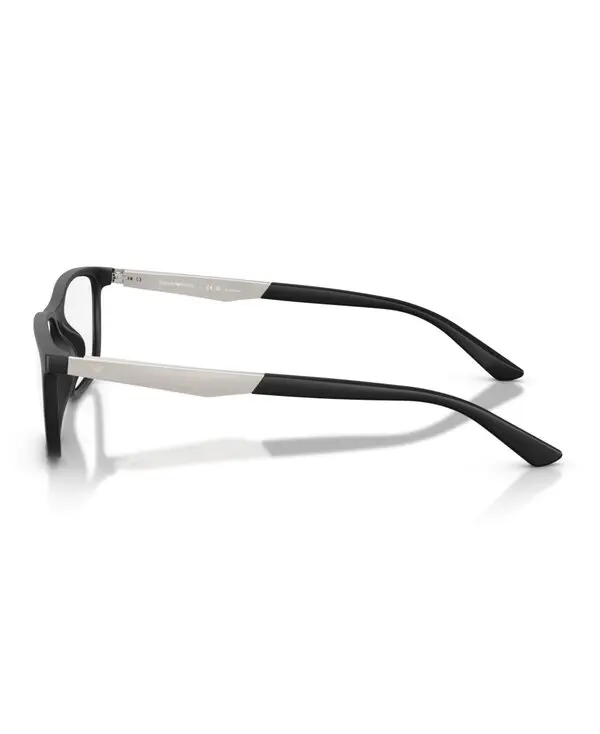 Emporio Armani Rectangle Full Rim Eyeglasses - Matte Black