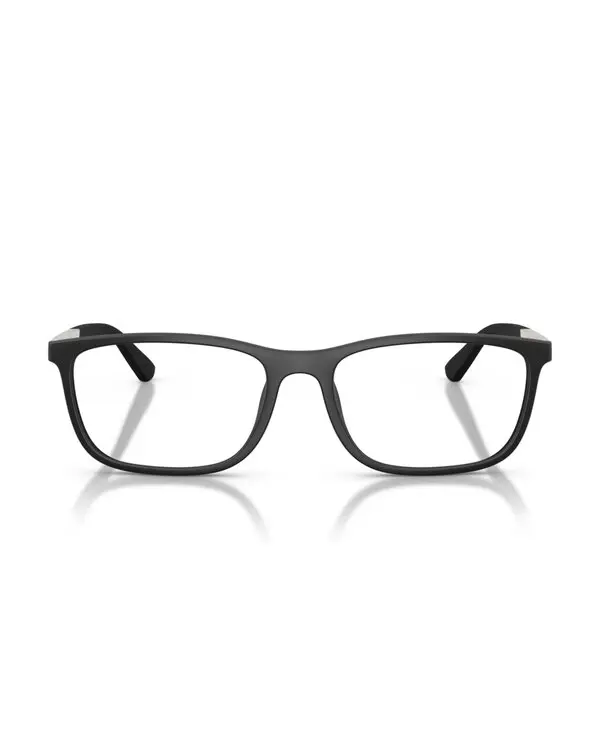 Emporio Armani Rectangle Full Rim Eyeglasses - Matte Black