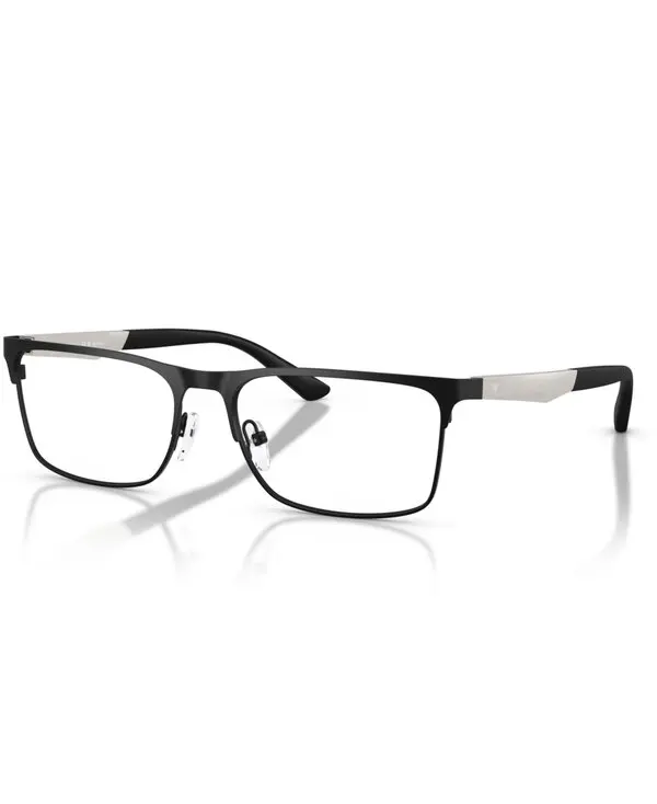 Emporio Armani Rectangle Full Rim Eyeglasses - Matte Black