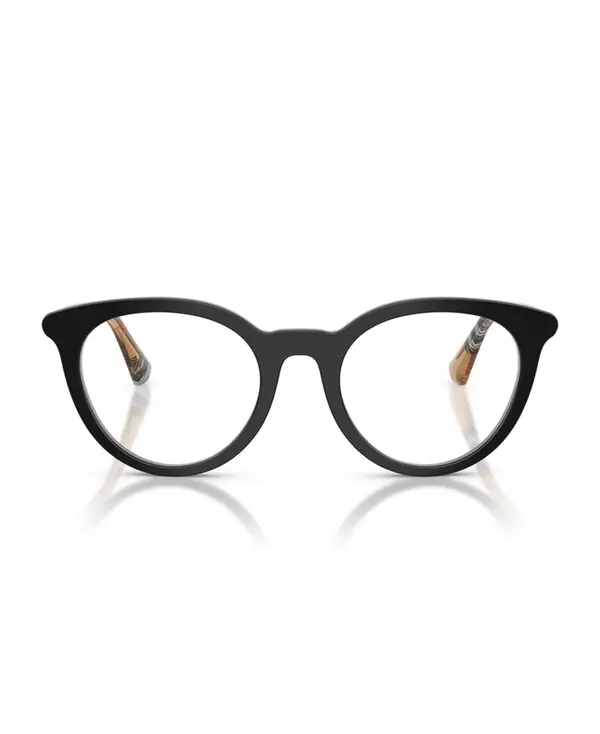 Burberry Round Acetate Eyeglasses - Black