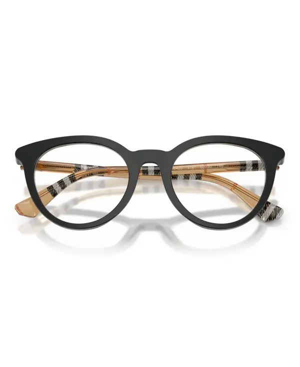 Burberry Round Acetate Eyeglasses - Black