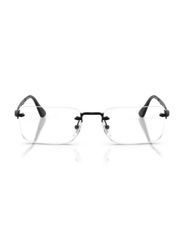 Persol Rectangle Rimless Eyeglasses - Black