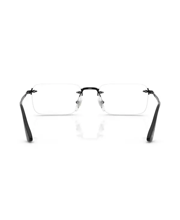 Persol Rectangle Rimless Eyeglasses - Black