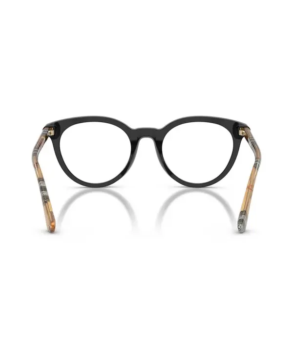 Burberry Round Acetate Eyeglasses - Black