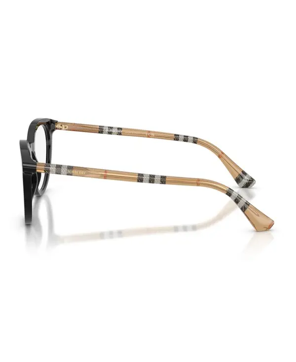 Burberry Round Acetate Eyeglasses - Black