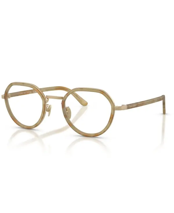 Giorgio Armani Round Frame Eyeglasses - Yellow Havana