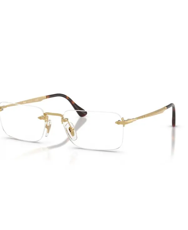 Persol Rectangle Rimless Eyeglasses - Gold