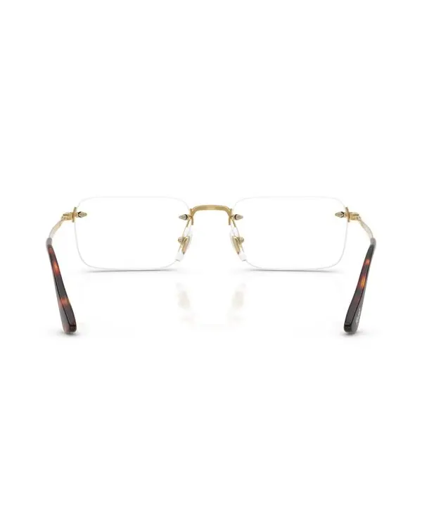 Persol Rectangle Rimless Eyeglasses - Gold