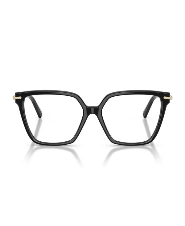 Tiffany & Co. Square Eyeglasses With Crystal Embellishments - Black