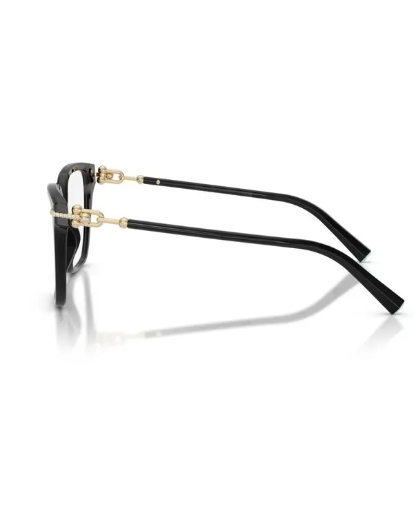 Tiffany & Co. Square Eyeglasses With Crystal Embellishments - Black