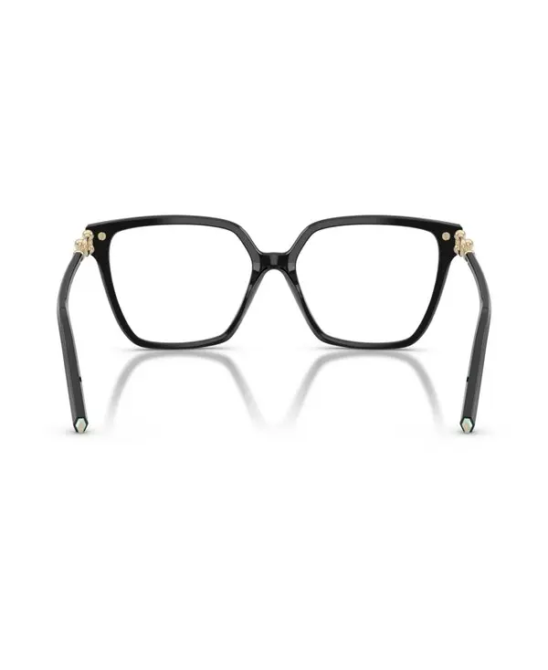 Tiffany & Co. Square Eyeglasses With Crystal Embellishments - Black
