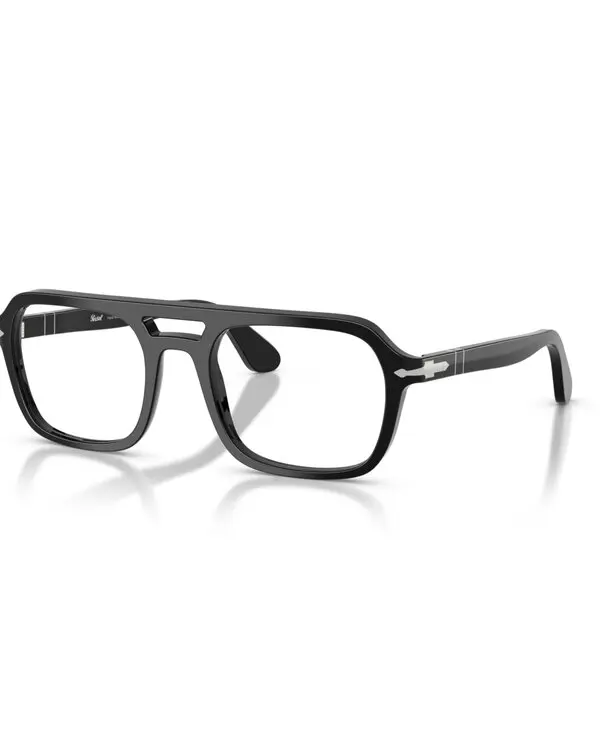 Persol Square Full Rim Eyeglasses - Black