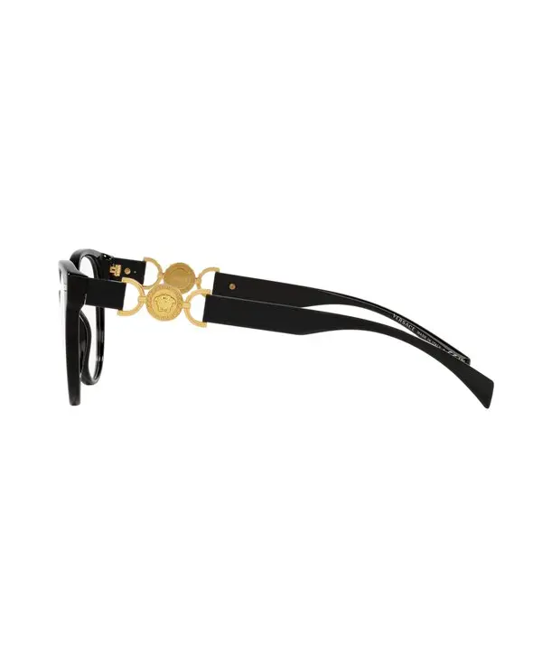 Versace Cat Eye Acetate Eyeglasses - Black