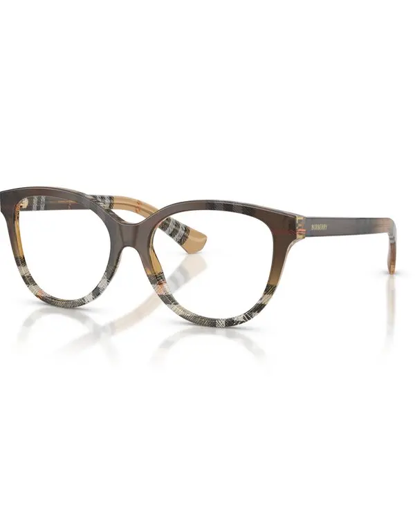 Burberry Cat Eye Eyeglasses - Check Gradient Sand