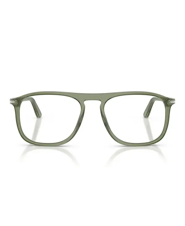 Persol Square Frame Eyeglasses - Transparent Green