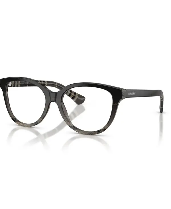 Burberry Cat Eye Eyeglasses - Check Gradient Gray