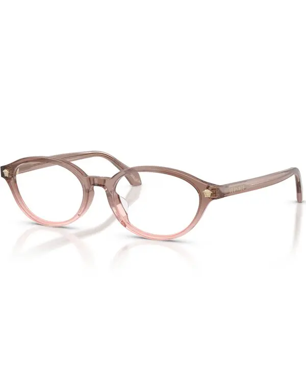 Versace Oval Eyeglasses - Brown,pink