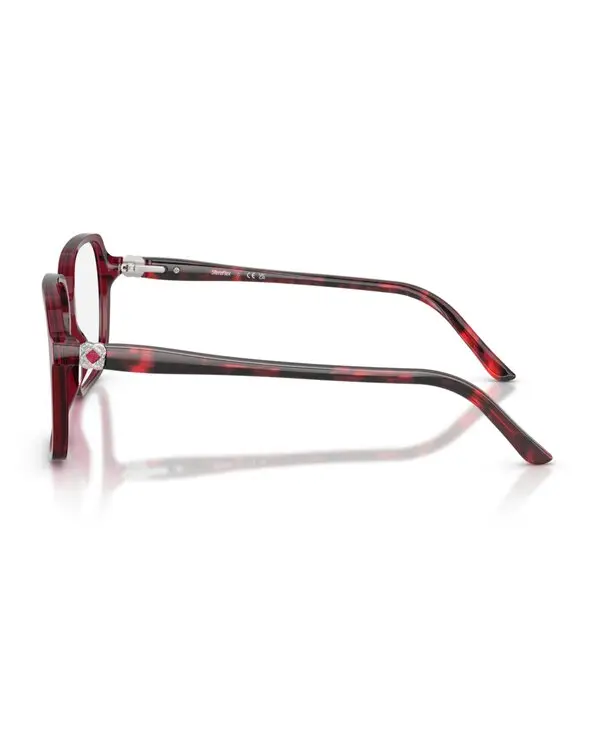 SFEROFLEX Square Full Rim Eyeglasses - Ruby