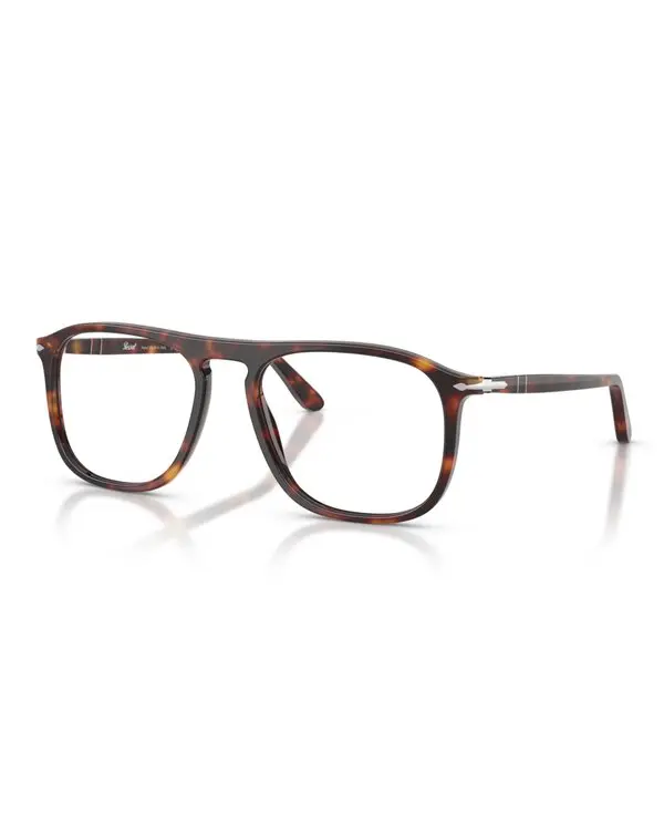 Persol Square Full Rim Eyeglasses - Havana