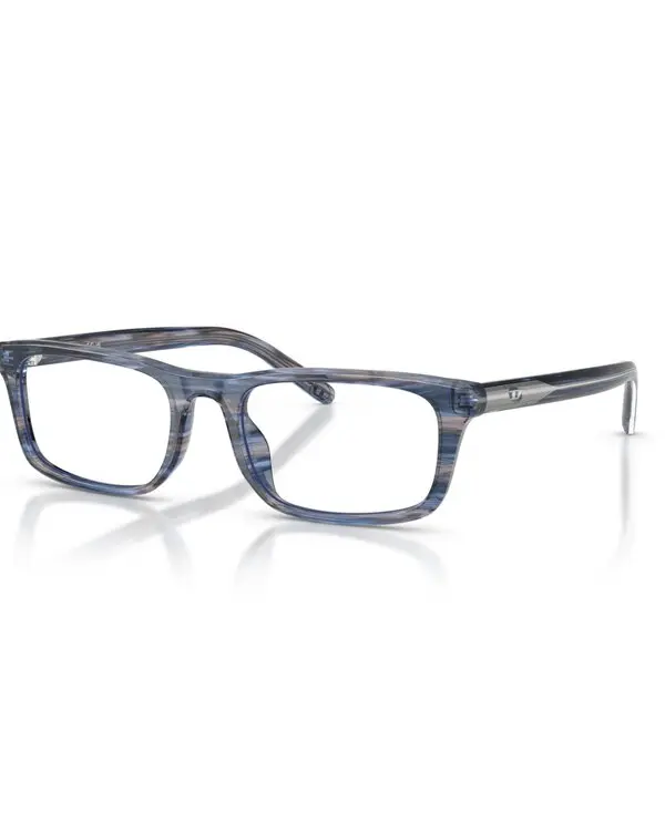 DIESEL® Rectangle Eyeglasses - Striated Blue