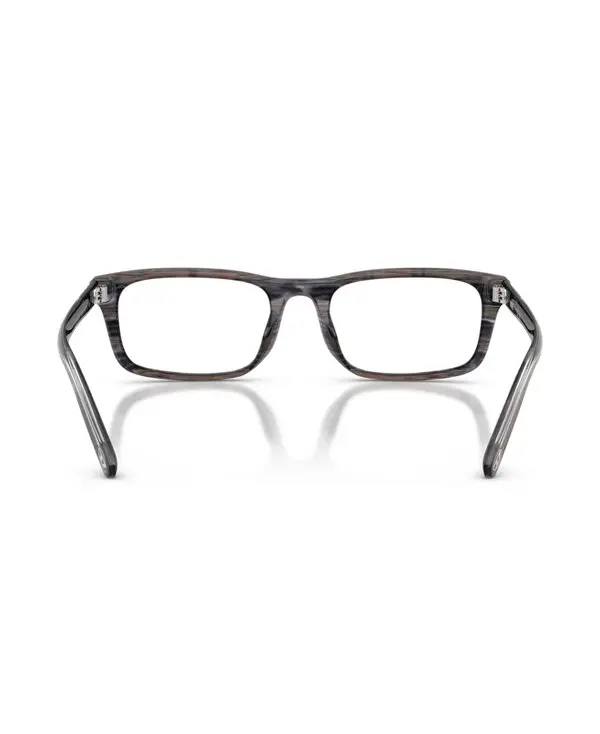 DIESEL® Rectangular Full Rim Eyeglasses - Striated Gray