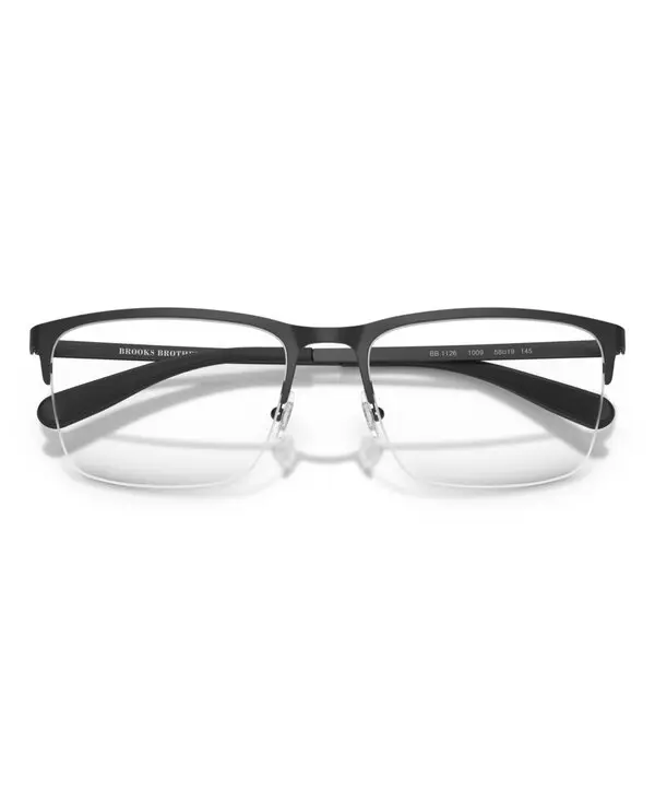 Brooks Brothers Rectangle Half Rim Eyeglasses - Black