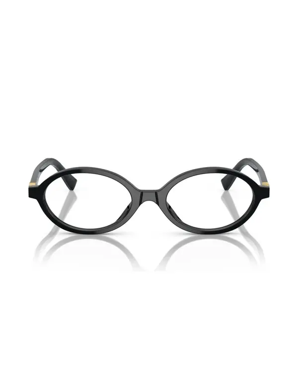Miu Miu Oval Tortoiseshell Eyeglasses - Black