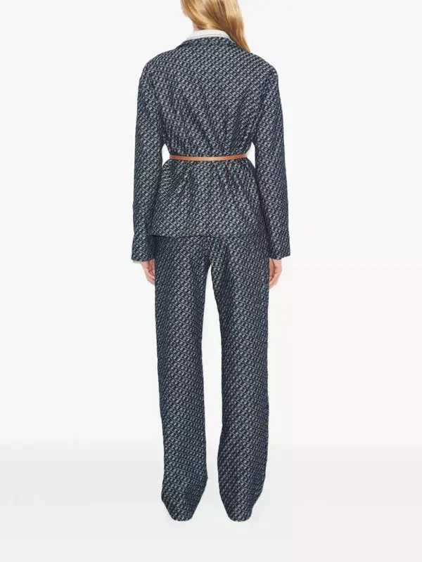 Tory Burch Denim Barn Jacket With T Link Pattern