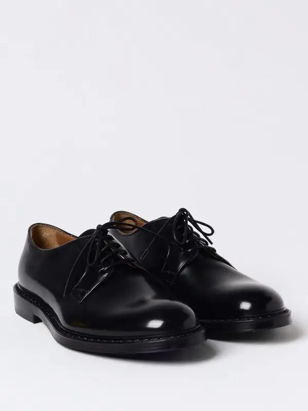 DOUCAL'S Brushed Leather Derby Shoes - Ebony