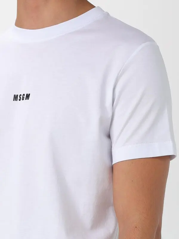 MSGM Cotton T-shirt With Logo - White