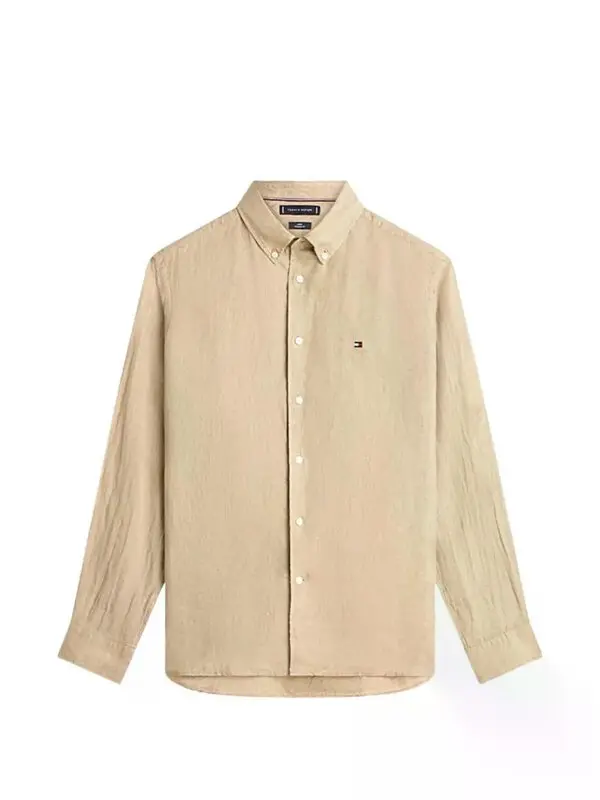 Tommy Hilfiger Logo-embroidered Shirt - Neutrals