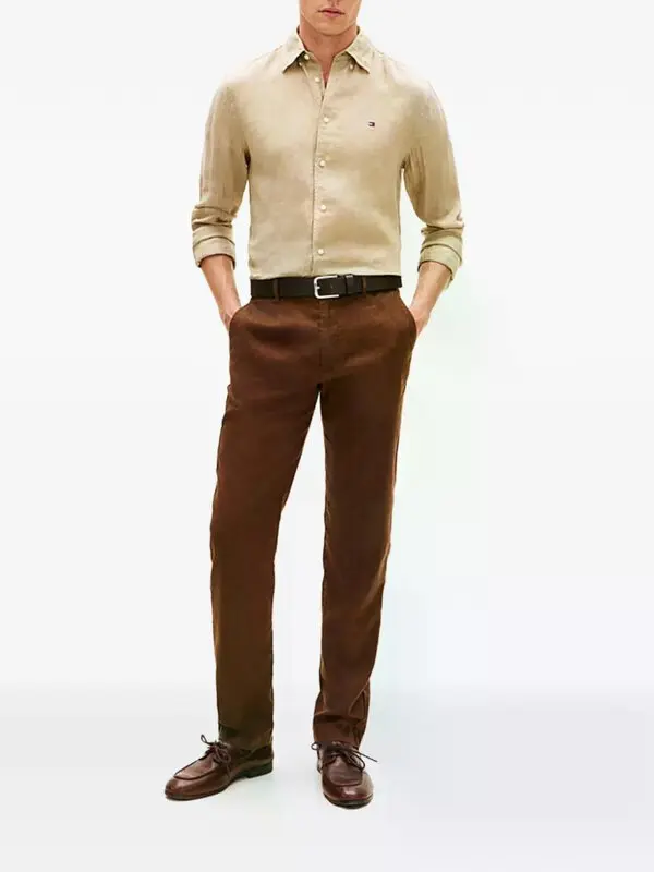 Tommy Hilfiger Logo-embroidered Shirt - Neutrals