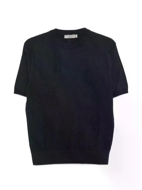Canali Textured Short-sleeve T-shirt