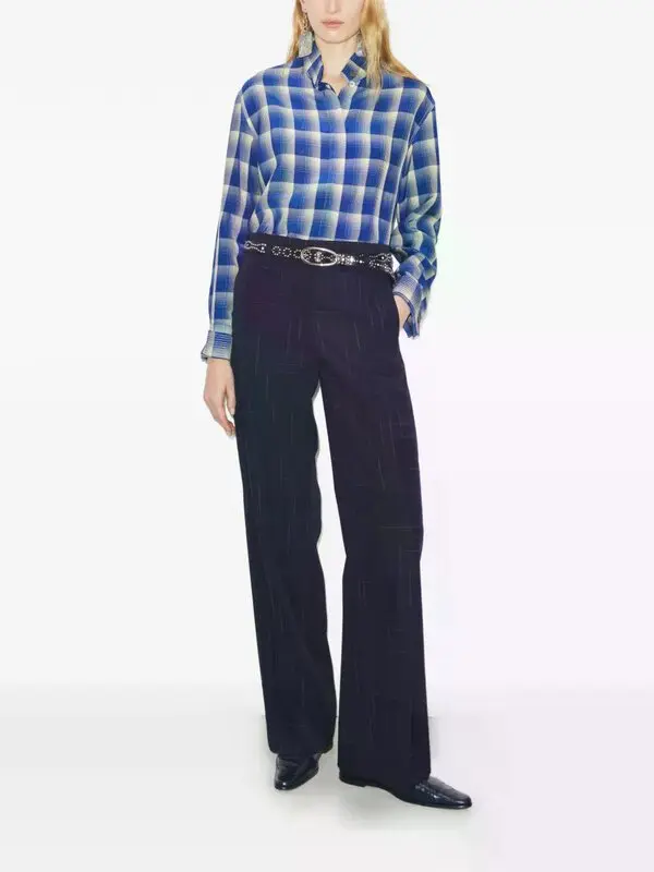 Tory Burch Plaid Shirt - Blue