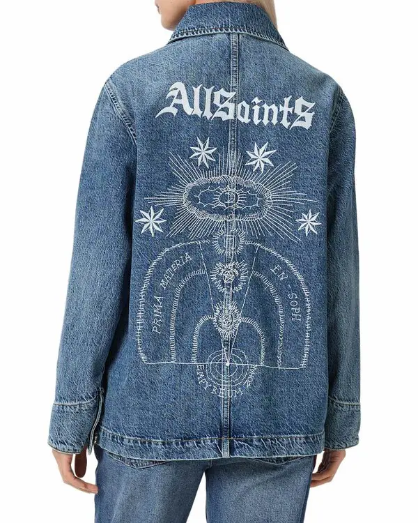 ALLSAINTS Bex Denim Jacket - Mid Indigo