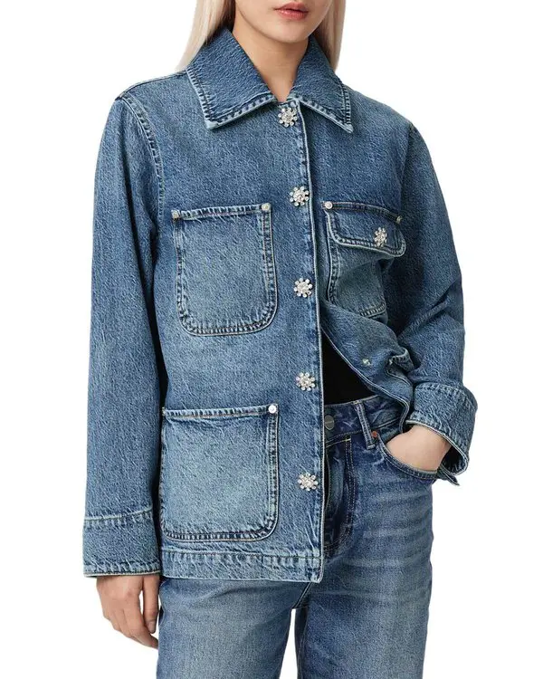 ALLSAINTS Bex Denim Jacket - Mid Indigo