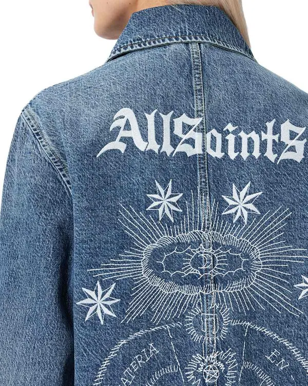 ALLSAINTS Bex Denim Jacket - Mid Indigo