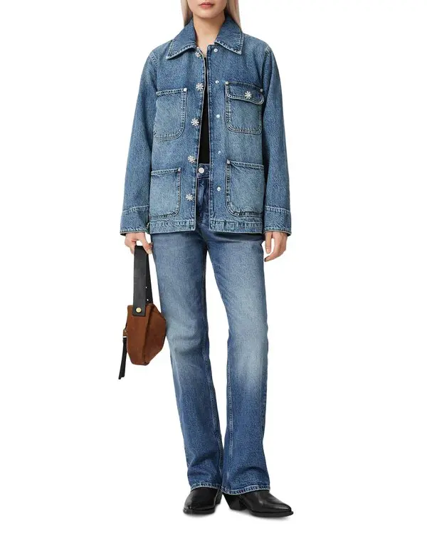 ALLSAINTS Bex Denim Jacket - Mid Indigo