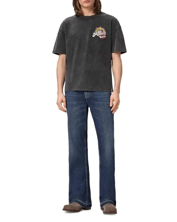 ALLSAINTS International Rock Festival Crewneck T-shirt - Washed Black