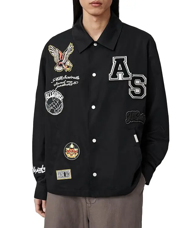 ALLSAINTS Soundman Coach Varsity Patch Shirt