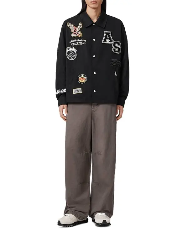 ALLSAINTS Soundman Coach Varsity Patch Shirt
