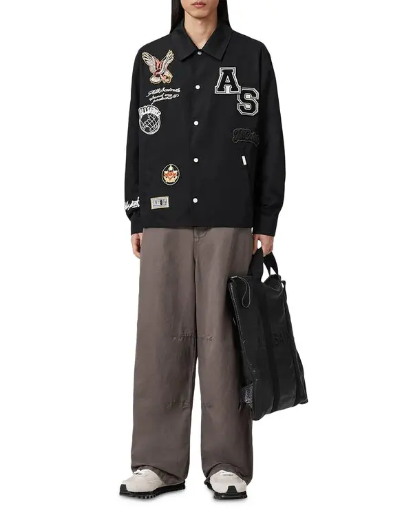 ALLSAINTS Soundman Coach Varsity Patch Shirt