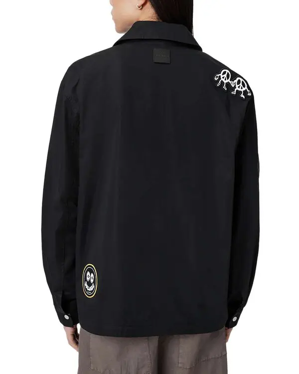 ALLSAINTS Soundman Coach Varsity Patch Shirt