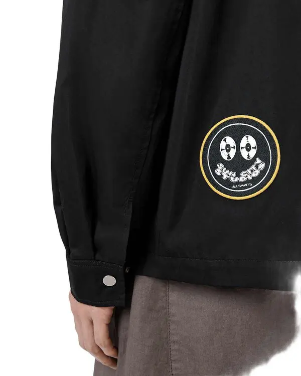 ALLSAINTS Soundman Coach Varsity Patch Shirt